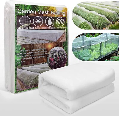 15~100ft Mosquito Garden Bug Insect Netting Barrier Bird Net Plant ...