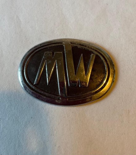 VINTAGE MW EMBLEM MONTGOMERY WARD RARE EARLY ENAMELED METAL OLD ...