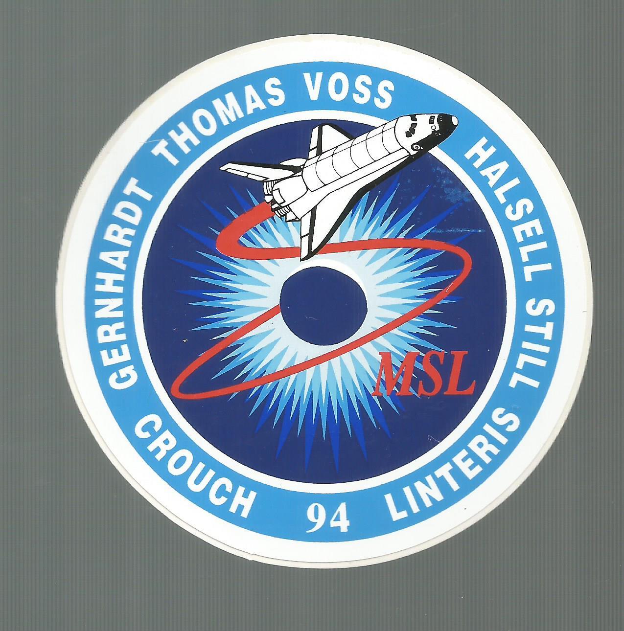 NASA SHUTTLE COLUMBIA STS-94 CREW PATCH SPACE DECAL STICKER 3 1/2" | eBay