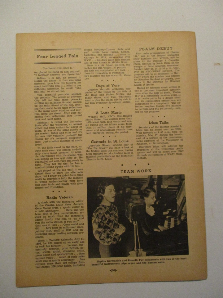 PRARIE FARMERS WLS WEEKLY STAND BY MAGAZINE MAY 1935 CLIFF SOUBIER ...