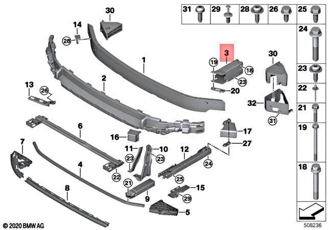 Genuine MINI Cooper JCW One F55 F56 F57 D Deformation Element Left ...