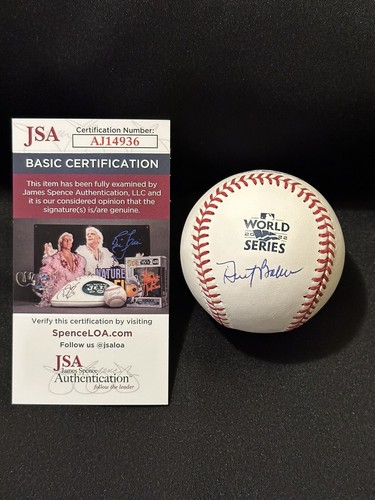 Dusty Baker Houston Astors Signed Autograph 2022 World Series Baseball ...