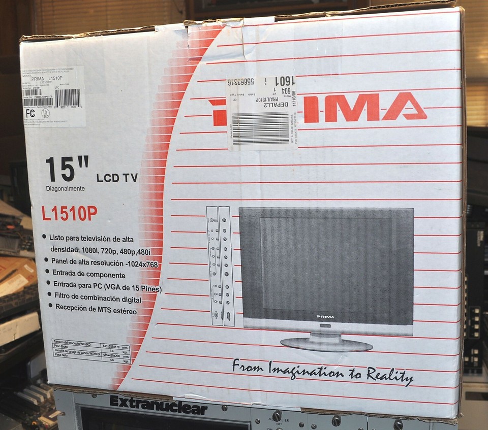 PRIMA MODEL L1510P LCD HDTV 1081 MONITOR COMMERCIAL SURPLUS NEW IN BOX ...