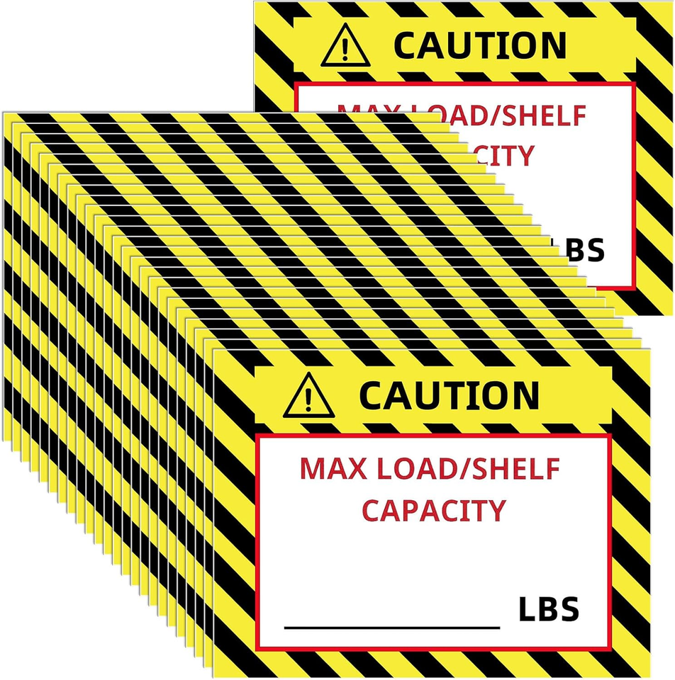 Zhanmai 200 Pcs Pallet Rack Capacity Labels 3 X 4 Inches Pallet Racking ...