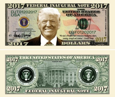 OUR 2017 PRESIDENT DONALD TRUMP INAUGURAL DOLLAR BILL (2 Bills) | eBay