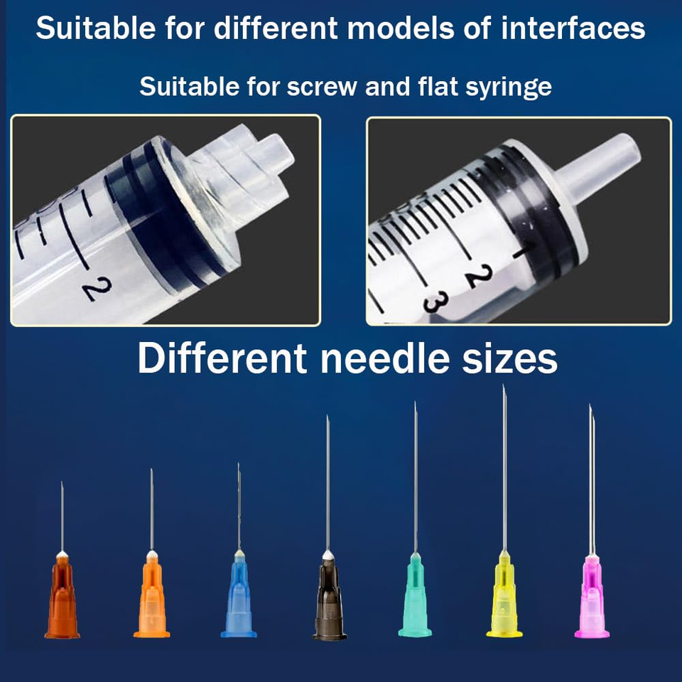 25G 1.5 Inch Needles for Injections, 100 Pack, Individually Sealed ...