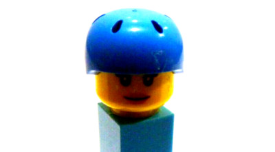 1 x LEGO® 46303 Helm City,Minifiguren Fahrradhelm dark azur lt.Abb.Neu ...