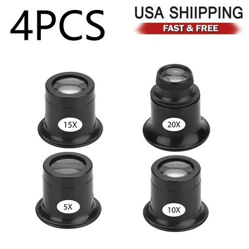 5X 10X 15X 20X Pocket Magnifying Jewelry Eye Glass Magnifier Jewelers ...