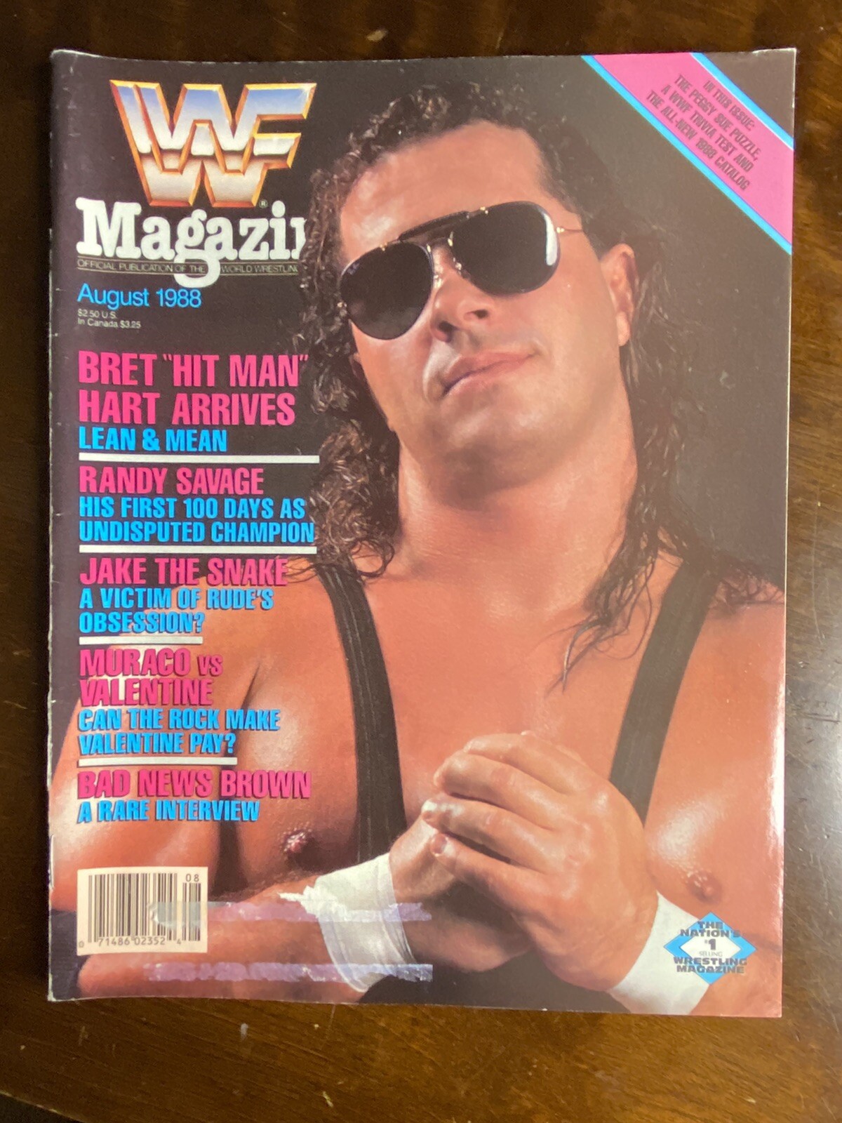 WWF Magazine 1988 August Bret Hit Man Hart Foundation Anvil Owen WWE ...