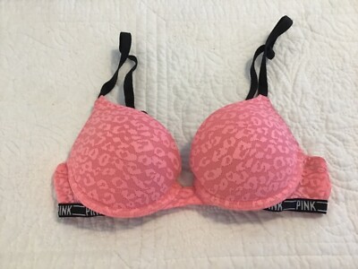 Victoria's Secret PINK Orange Lace Bra 32B | eBay