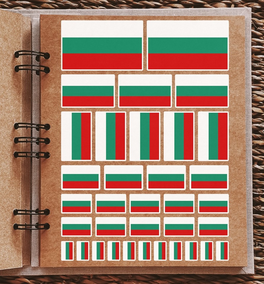 A4 Sticker Sheet Bulgaria Vinyl Stickers - Bulgarian Flag Holiday ...