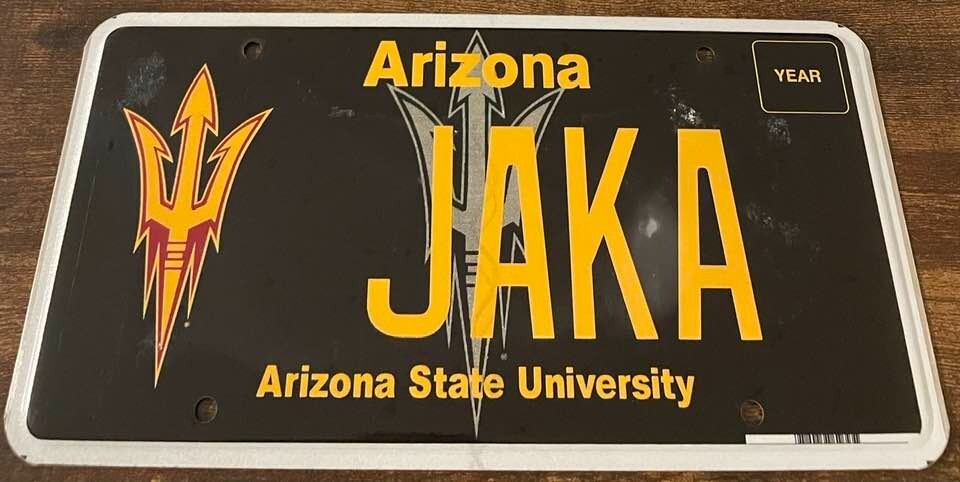 Arizona State University Vanity ? License Plate JAKA Robotics | eBay
