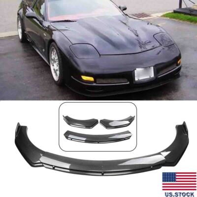 Carbon Fiber For Corvette C5 Front Bumper Chin Lip Splitter Spoiler ...