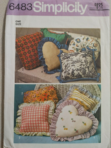 Simplicity Sewing Pattern 6483 One Size Throw Accent Pillows Variety ...