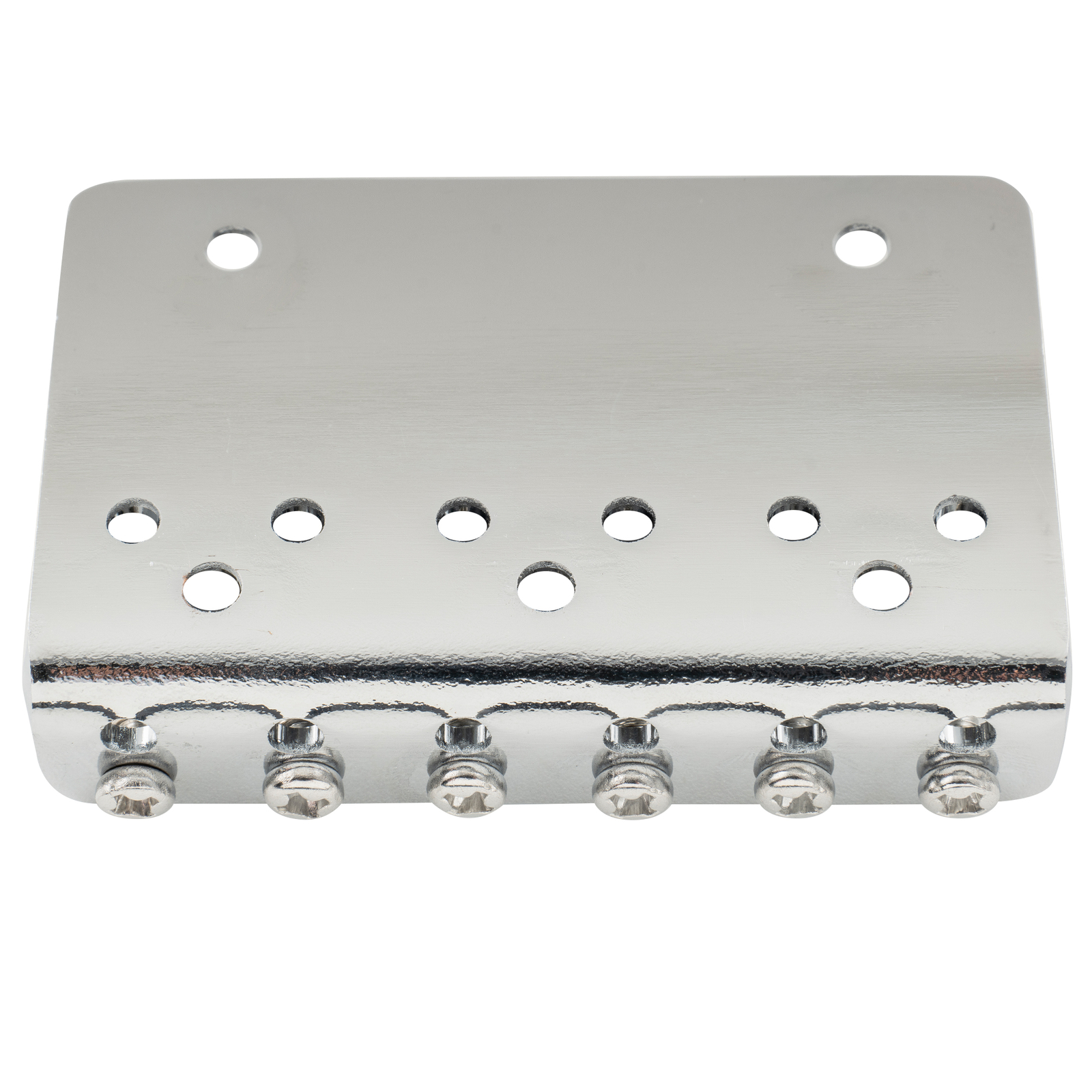 Musiclily Chrome 65mm Fixed Hardtail Top Load 6 String Electric Guitar ...