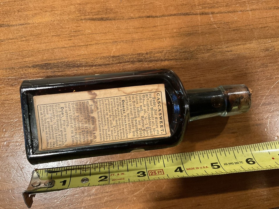 ORIGINAL ANTIQUE QUACK MEDICINE BOTTLE CASCASWEET WITH LABELS | eBay