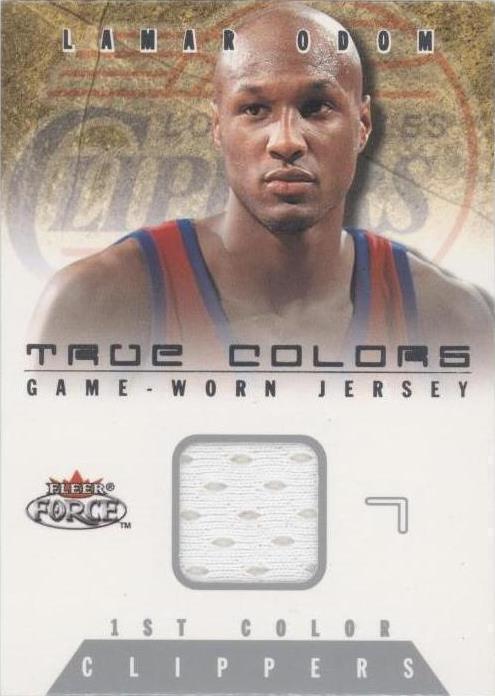 2001-02 Fleer Force - True Colors Jerseys Lamar Odom #TCL O[1-] 1st ...