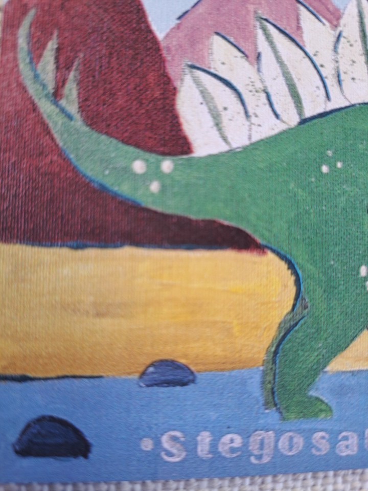 Stegosaurus MAGNET from arist print- Boy Birthday Dinosaur -3.25x4.25 ...