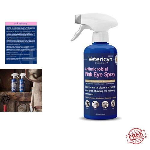 Plus Livestock Pink Eye Spray | Conjunctivitis Relief for Animals, Safe ...