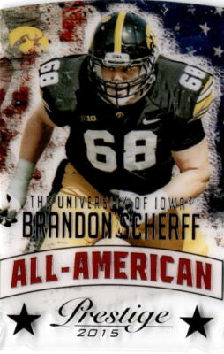 2015 Panini Prestige #2 Brandon Scherff All-Americans Die Cut Iowa ...