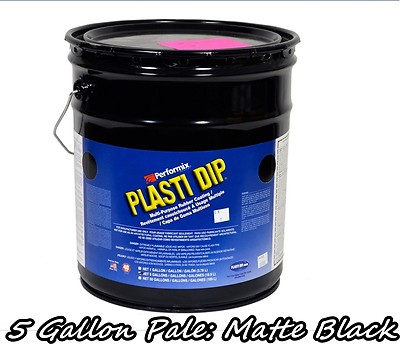 Plasti Dip Matte Black 5 Gallon Pale Bucket Ready to Spray Rubber Dip ...