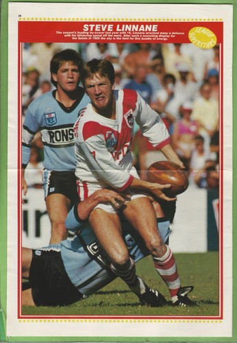 #T310. RUGBY LEAGUE SUPERSTARS PINUP - STEVE LINNANE & DEAN CARNEY ...