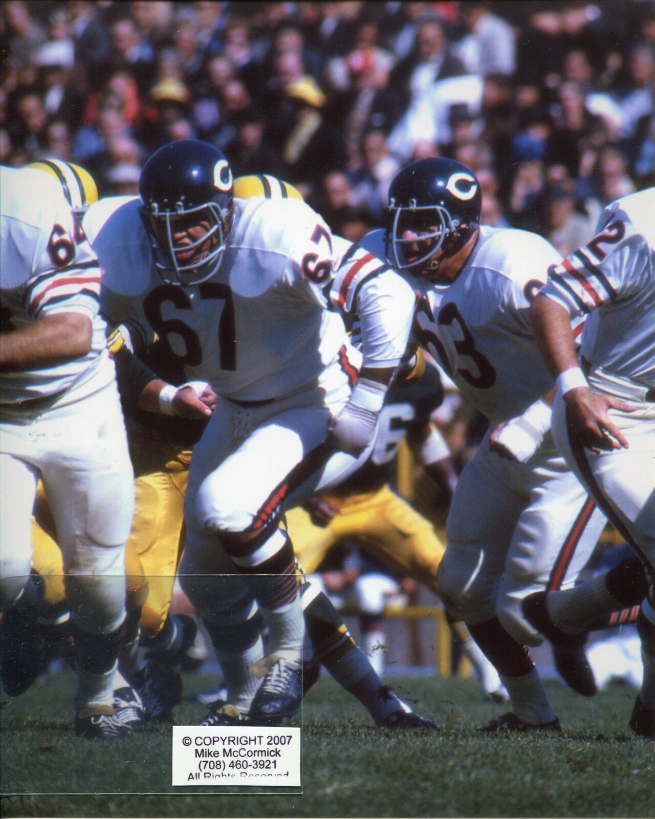 GEORGE SEALS & BOB WETOSKA photo in action Chicago Bears (c) vs Packers ...