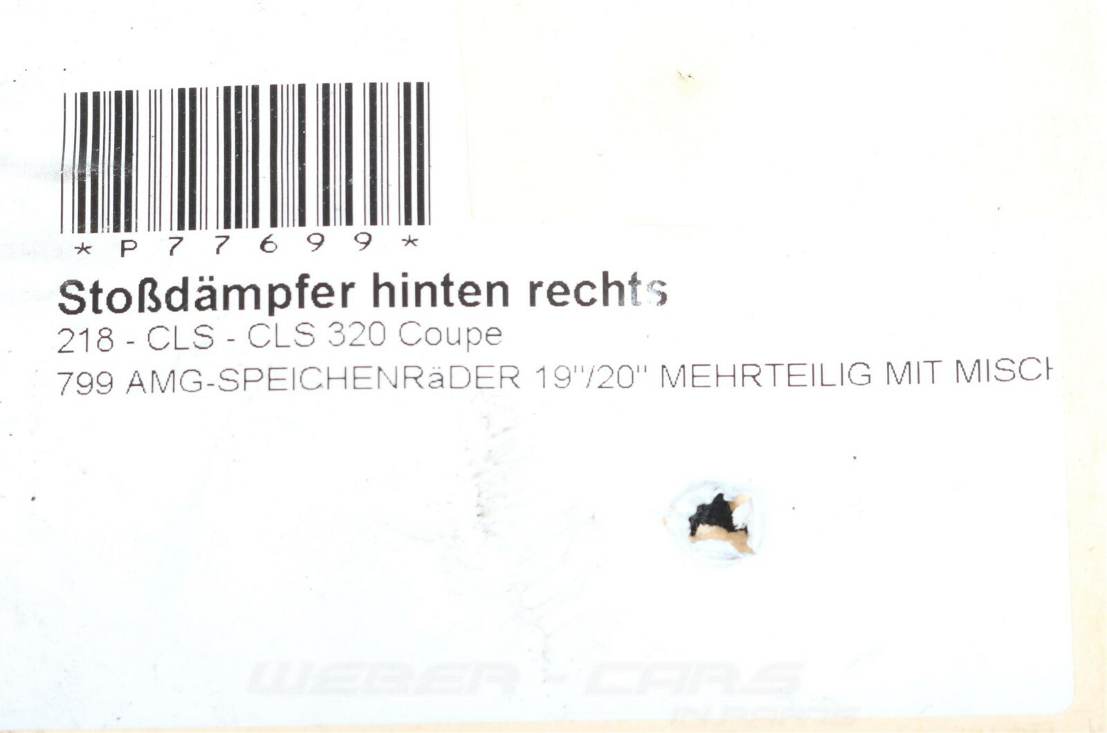 100km A2183202930 Mercedes C218 CLS Shock Strut Rear Right R Hr -2 | eBay