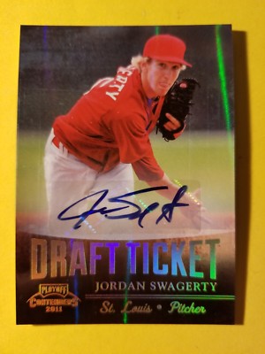 JORDAN SWAGERTY (SP) RC AUTO AUTOGRAPH #DT87 CARDINALS 2011 PLAYOFF ...