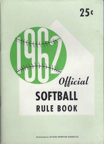 1962 Official Softball Rule Book - Wilson Sporting Goods | eBay