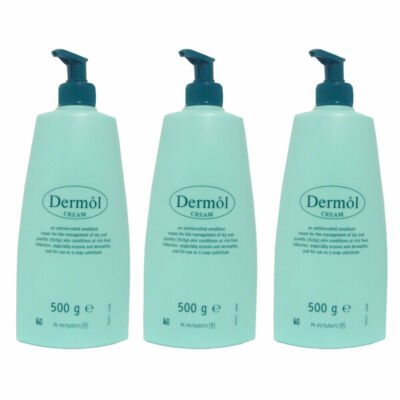 3 x 500g - Dermol Emollient Cream - Dry Itchy Skin Eczema and ...