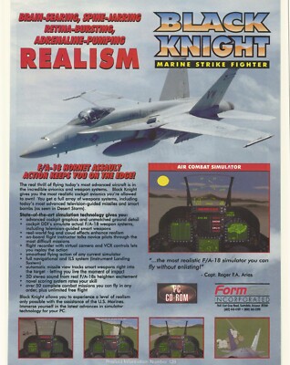 Black Knight: Marine Strike Fighter Print Ad/Poster Art PC Big Box | eBay