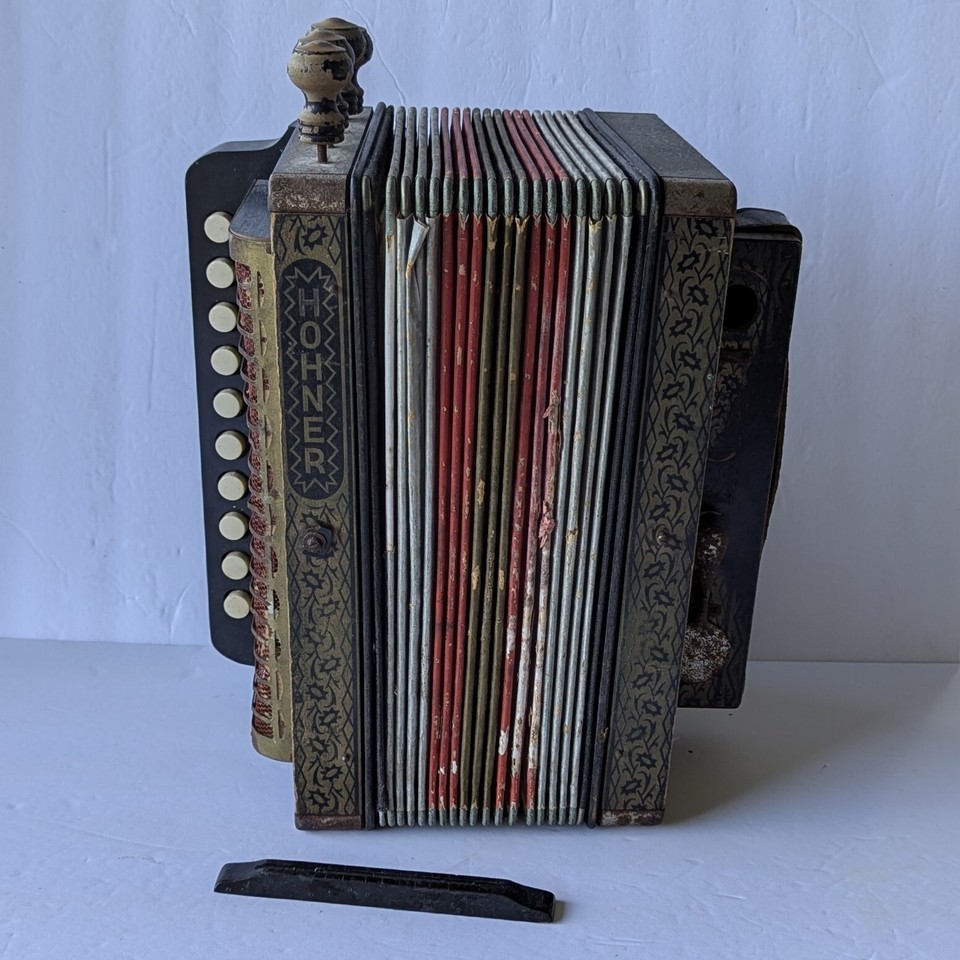 Antique M Hohner Button Accordion | eBay