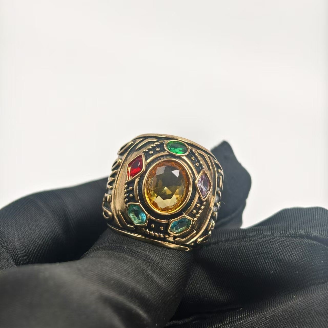 Avengers Infinity Gauntlet Ring Thanos Copper Infinity Stones Men's ...