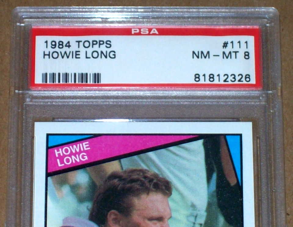 1984 Howie Long (All-Pro) rookie #111 Topps PSA 8 Los Angeles Raiders ...