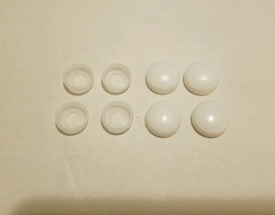 4 License Plate Security Screw Snap on Cap Covers | Smooth White | OEM ...