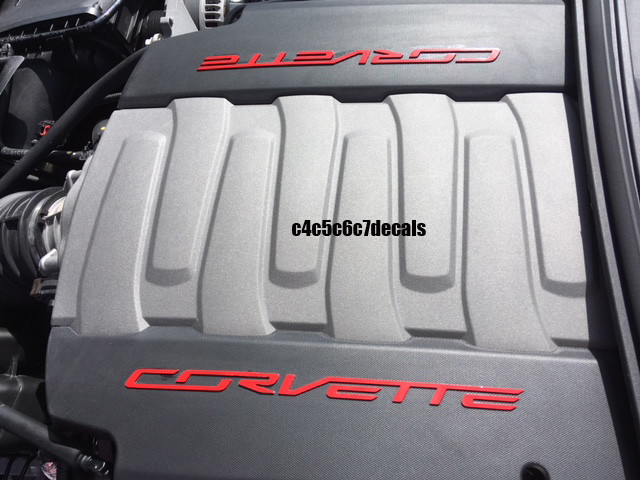 FITS Chevy "CORVETTE" Fuel Rail StingRay C7 Engine Cover Decal 14 15 16 ...