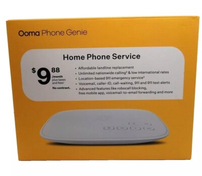 Ooma Phone Genie Home Phone Service OOMAPG 100-0474-100 New | eBay