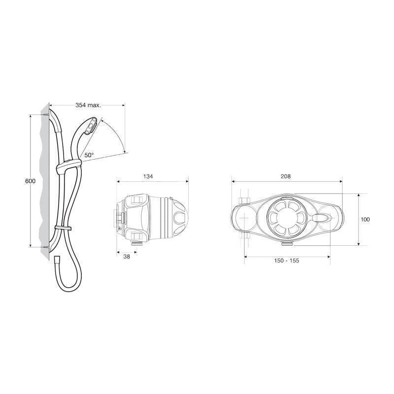 Mira Excel EV Exposed Thermostatic Mixer Shower 1.1518.300 New Free ...