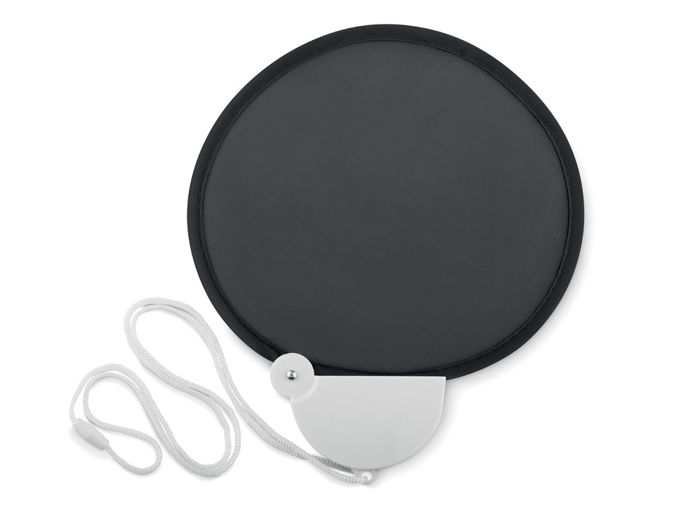 Foldable hand fan with Lanyard- Polyester material twist into handle ...