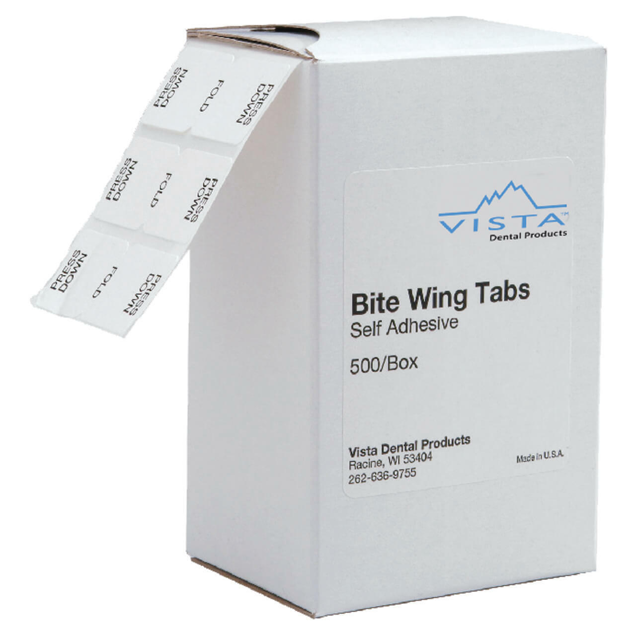Vista Bite Wing Tabs X-Rays Pre-Tab Film Self-Adhesive Pressure Type ...