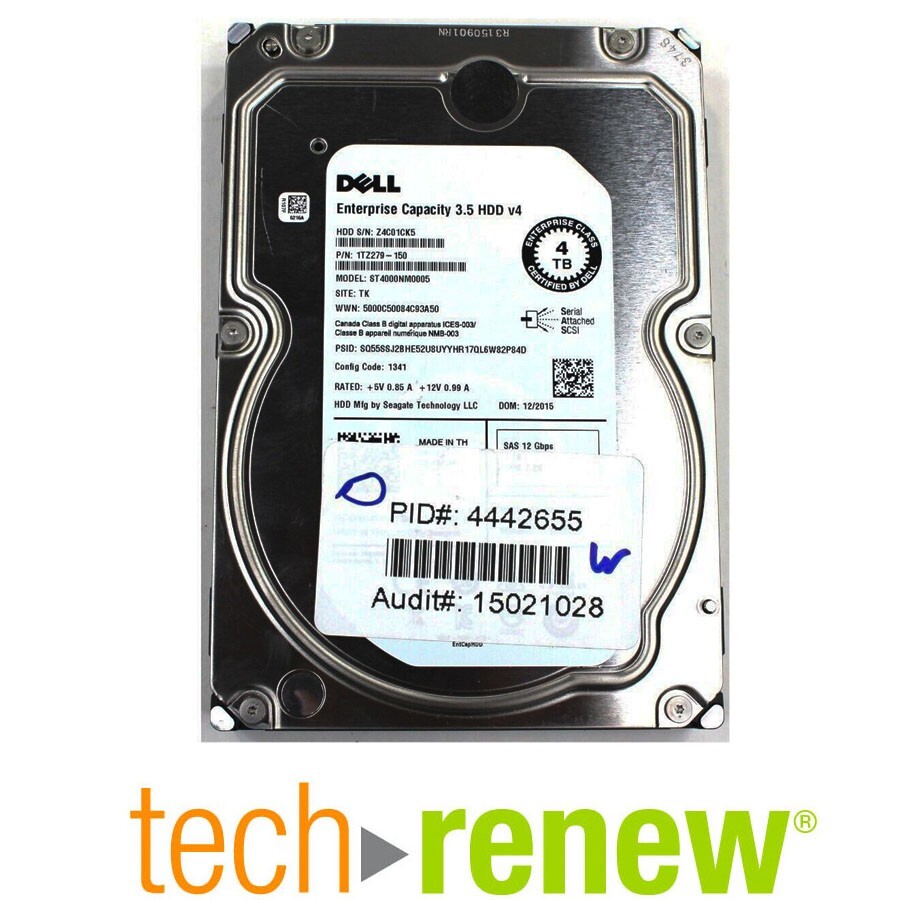 Dell Hard Drives | 3.5" HDD v4 | 4TB Storage | SAS 12Gbps | 7.2k ...