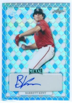 BARRETT KENT "PRE PRODUCTION PROOF AUTOGRAPH CARD /1" LEAF PERFECT GAME ...