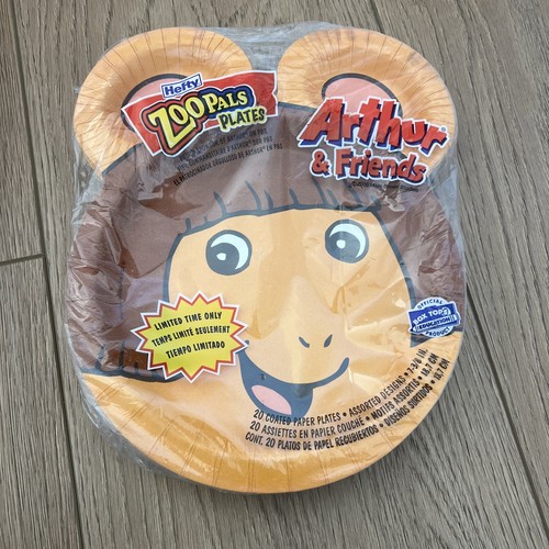 RARE Zoo Pals Plates - Arthur & Friends - DW -Hefty Zoopals 2000s ...