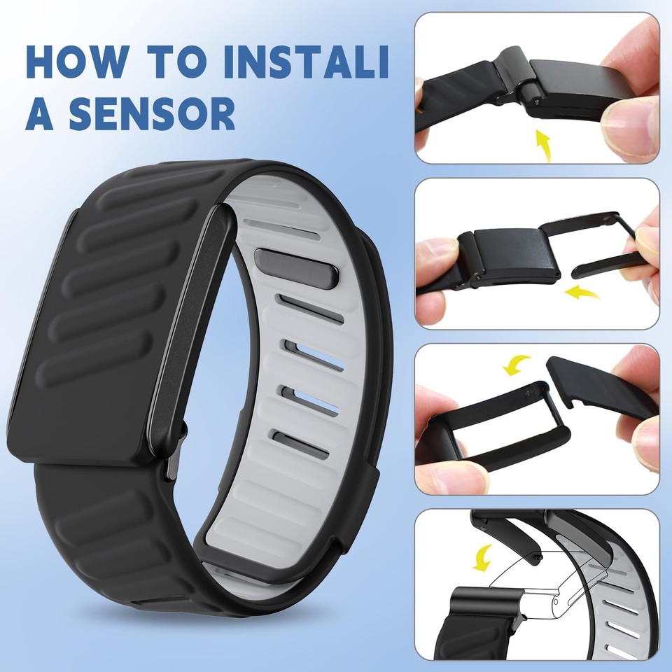Silicone Watch Band with WH00P 4.0 and Whoop 3.0, Soft Waterproof Sport ...