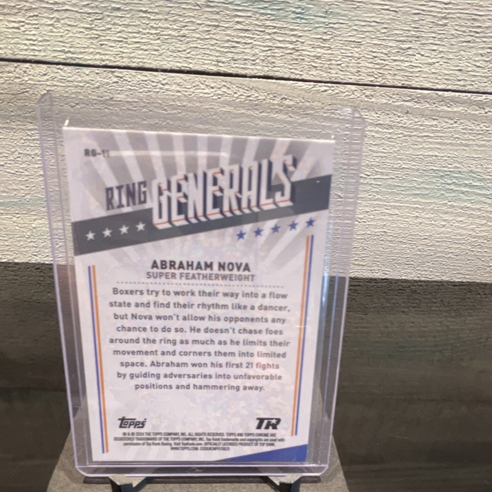 Topps Chrome Ring Generals Abraham Nova Boxing Insert Card RG-11 | eBay