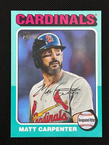 2024 Topps Heritage High Number AQUA Border #589 Matt Carpenter ...