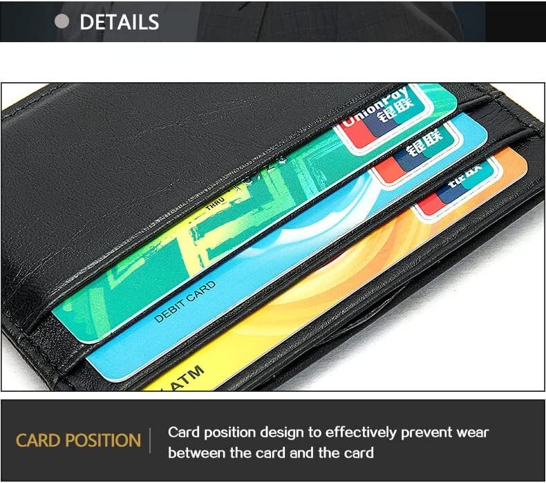 Slim Card Case Genuine Leather Card Holder Wallet Minimalist Credit ...