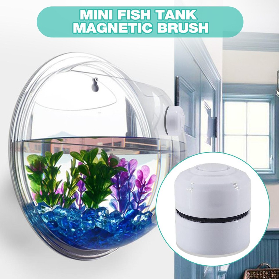 Mini Fish Tank Magnetic Brush Aquarium Cleaning Brush Scraper Glass ...