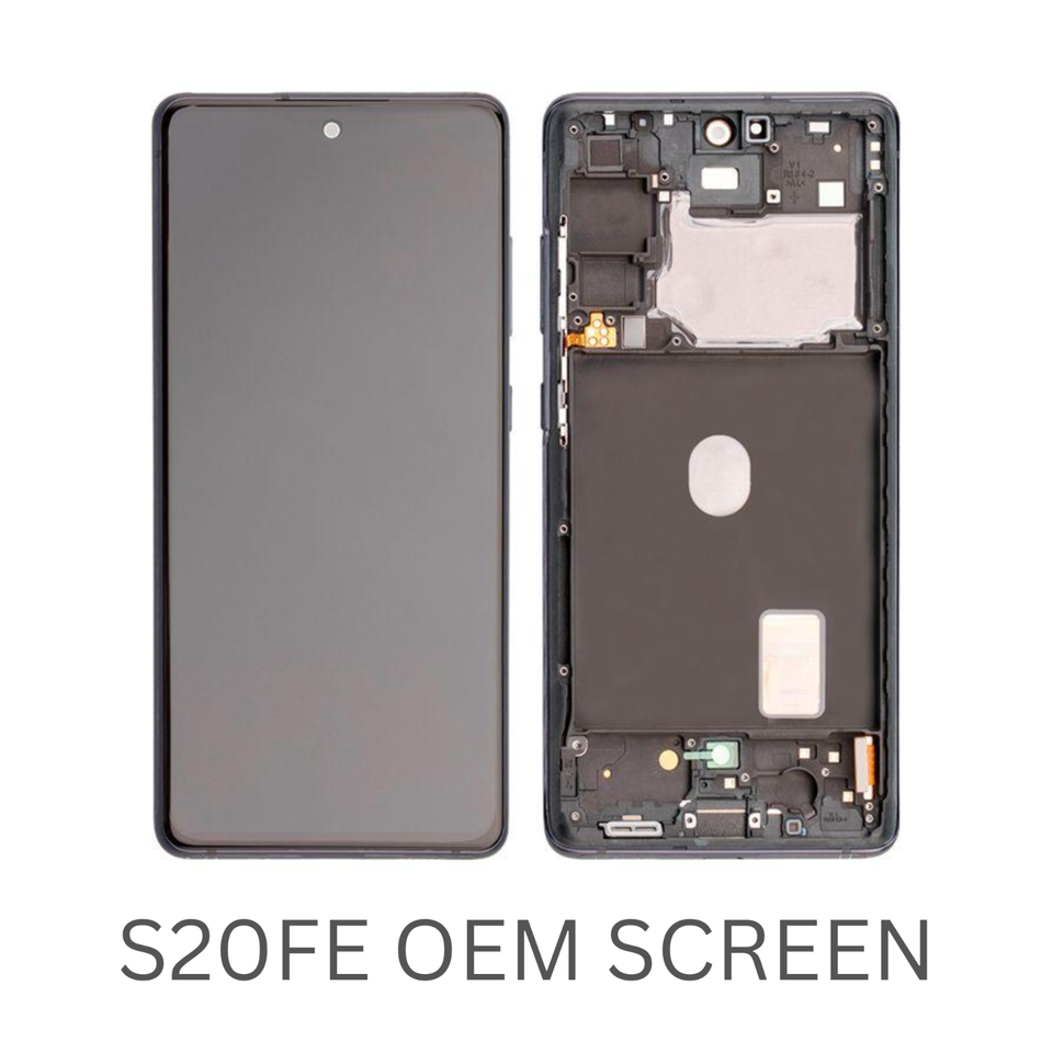 Original OEM Samsung Galaxy S20 FE LCD Screen & Digitizer w/ Midframe B ...